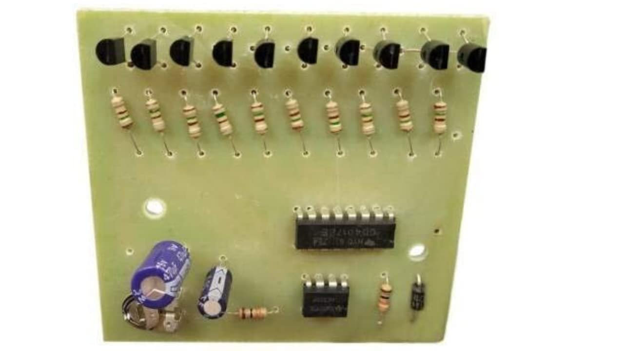 Buy ESPtronics 1 Pc 10 Channel LED Chaser Circuit Board with CD4017 555 ...