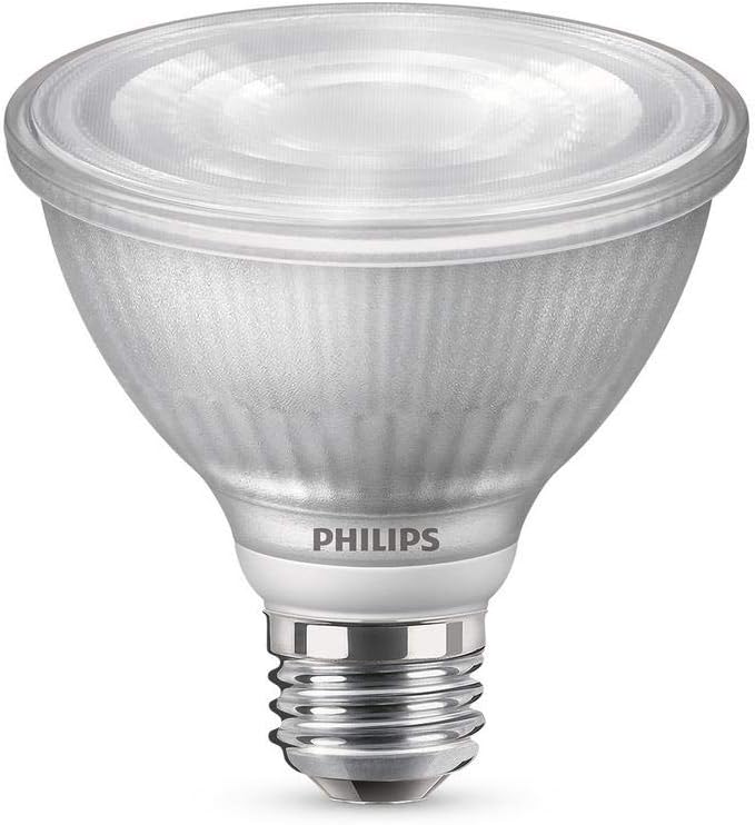 Philips LED Frosted Dimmable, Warm Glow Effect PAR30S Light Bulb ...