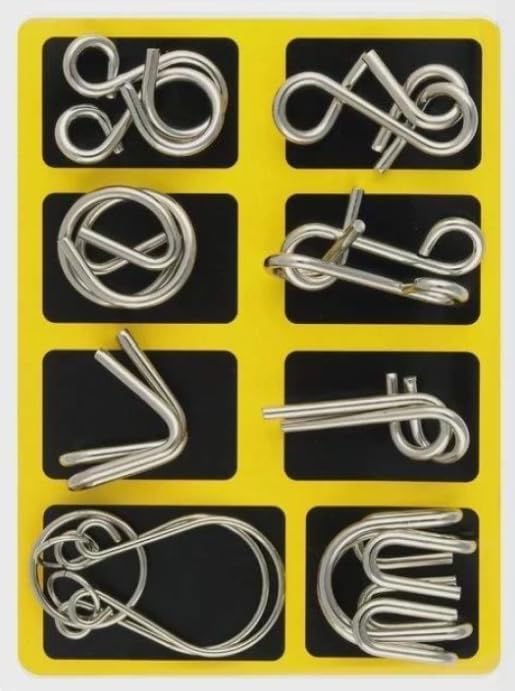 MFH Metal Puzzle Game,Educational Stainless Steel Metal Puzzle, Brain ...