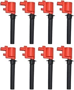 Amazon.com: Red Ignition Coils 6G33-12A366-CA 9G33-12A366-AA 3 Pins ...