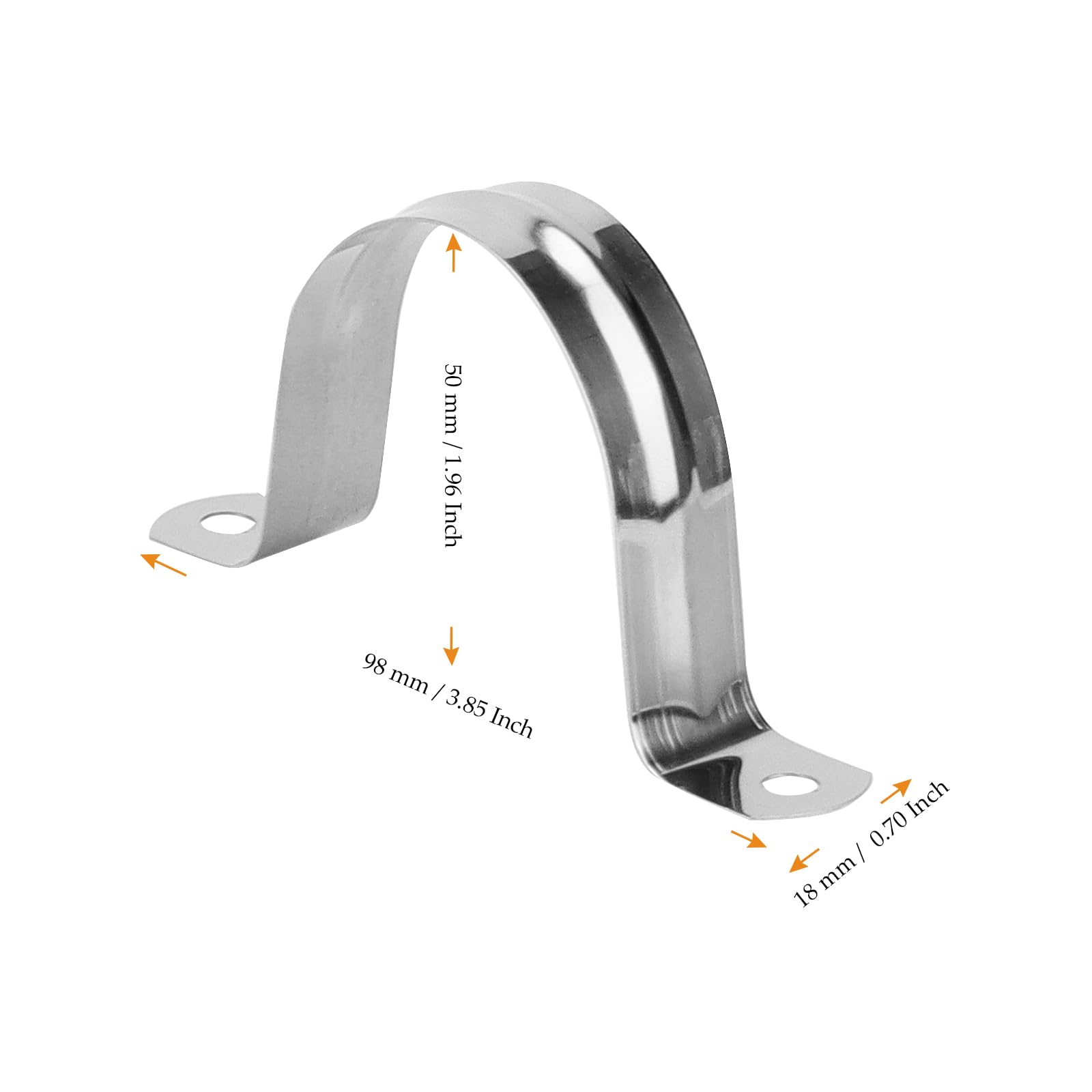 Snapklik.com : MUKCHAP 100 PCS 2 Inch U Pipe Strap
