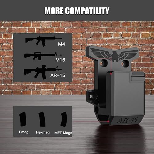 Snapklik.com : 2-Pack AR15 Wall Mount For 223/5.56 Rifle+Magazine, AR ...