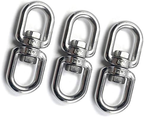 Amazon.com: LBKYJ 10Pcs M6 Swivel Eye Hook Double Ended Eye-Eye Chain ...