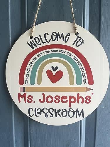 Amazon.com: Customized/Personalized Teacher Door Hanger - School Year ...