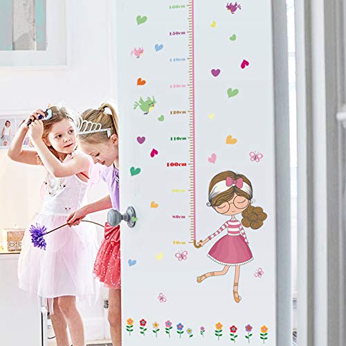 Pumkins Kids Height Chart Wall Sticker | Adorable Girls Growth Chart ...