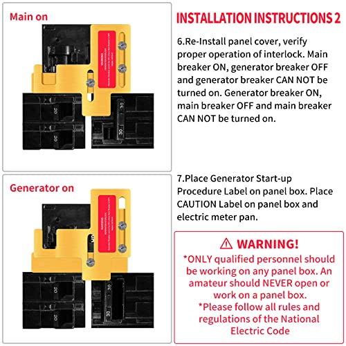 Snapklik.com : Generator Interlock Kit, Main Breaker Interlock Kit For ...