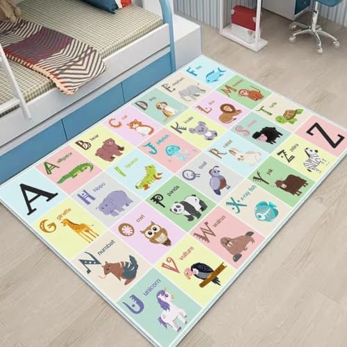 Amazon.com: YLZLDKH ABC Alphabet Rug Carpet for Kids, Educational Area ...