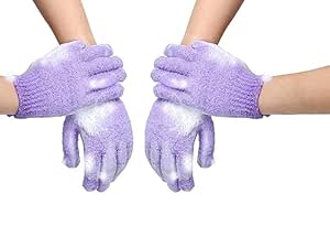NAVA PAVA Double Sided Exfoliating Gloves Body Scrubber Scrubbing Glove ...