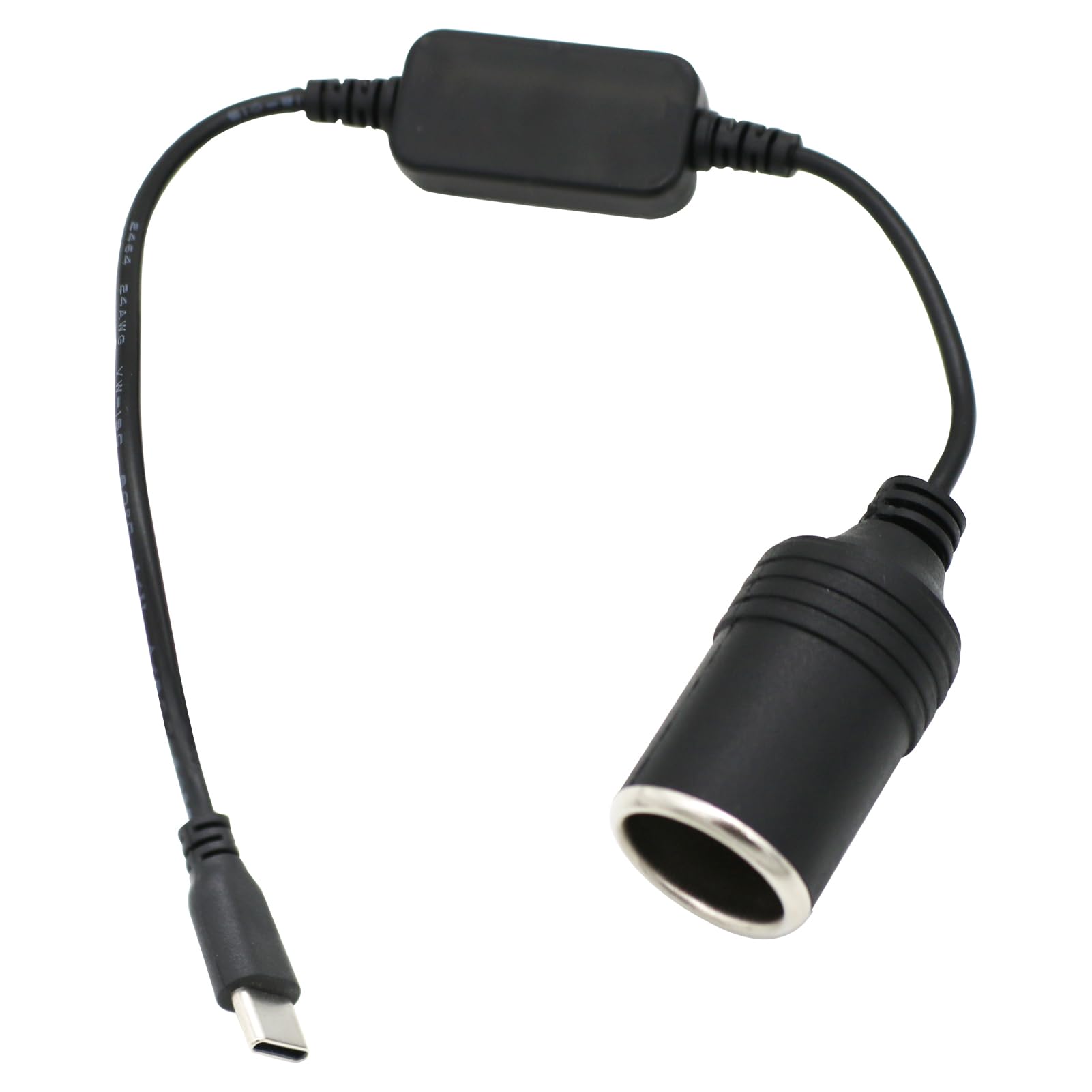 Amazon.com: USB C Car Adapter Cigarette Lighter Socket 12V Male 1ft ...