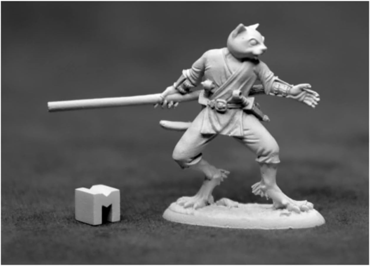 Amazon.com: Reaper Miniatures Swiftpaw Catfolk Monk Miniature 25mm ...