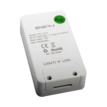 ENERJ Smart Wifi Inline Switch 10A, Wireless Remote Control Your Light ...