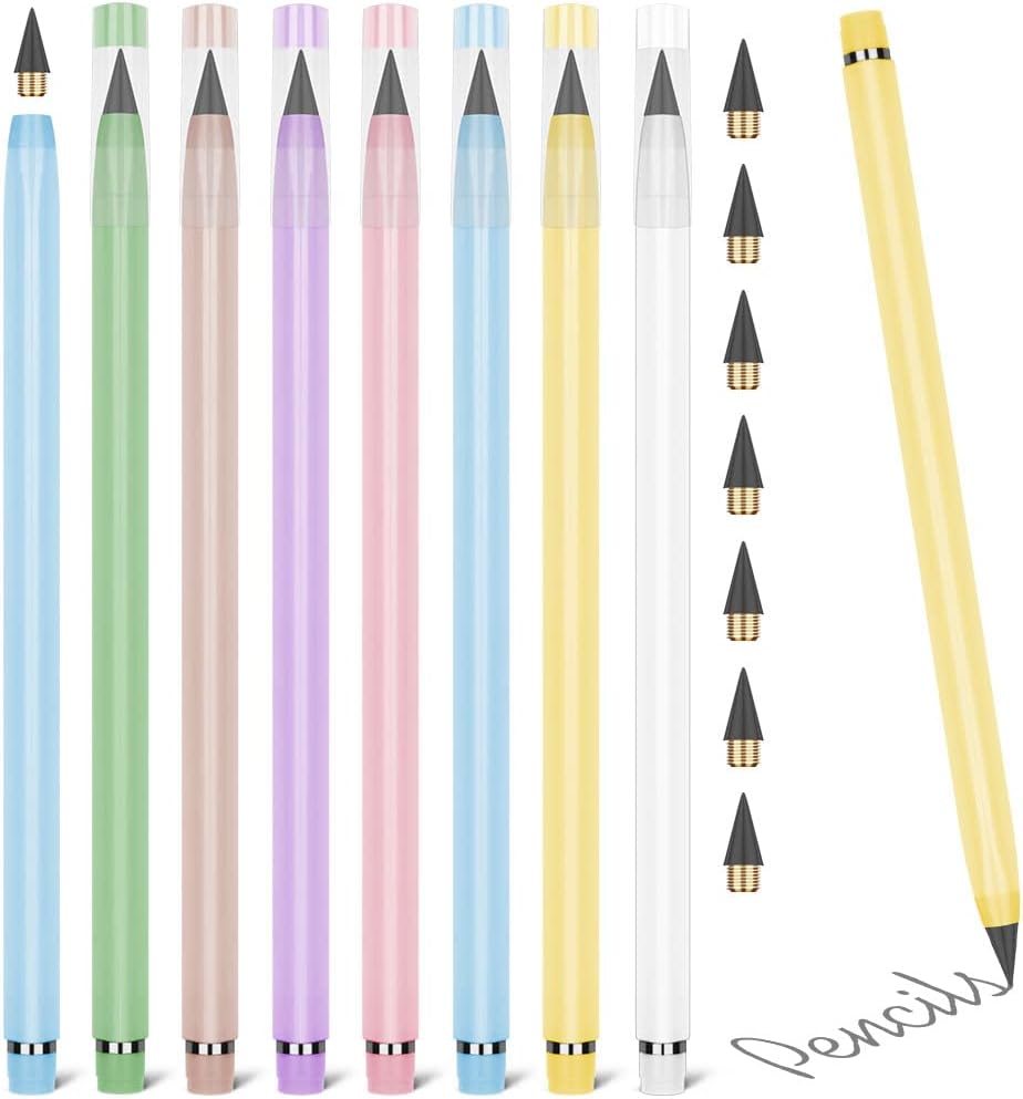 HOTUT Lápiz sin tinta, 7 lápices mágicos sin tinta, lápiz infinito con ...