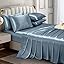 Amazon.com: Horbaunal 6 Piece Satin Sheet Set King Size Luxury Silky ...