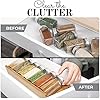 Amazon.com: Kitchen Spice Drawer Organizer made with Acacia Wood, Space ...