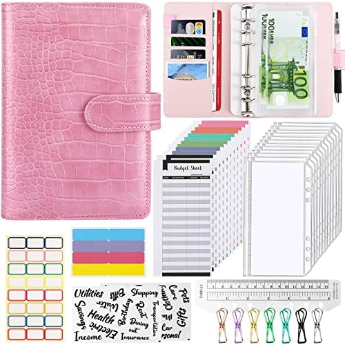 KASTLO A6 PU Leather 51pcs Budget Binder Notebook - Money Saving Wallet ...