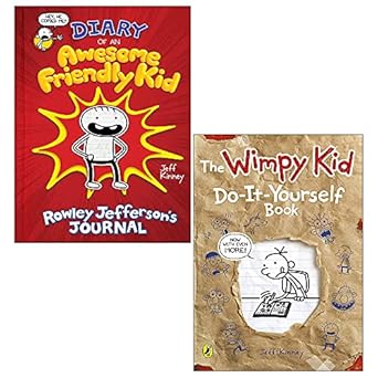 Jeff Kinney 2 Books Collection Set (Diary of an Awesome Friendly Kid ...