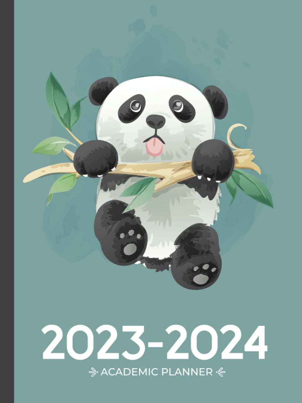 Academic Planner 2023-2024 Large | Cute Panda Hanging On Hardcover ...