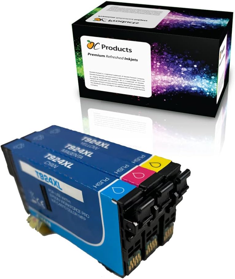Amazon.com: OCProducts Remanufactured Ink Cartridge Replacement 3 Pack ...