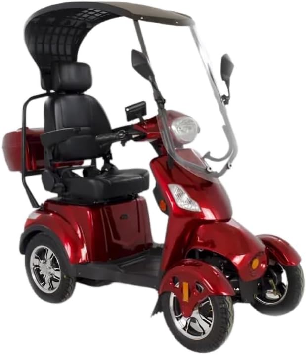 Luxuryton X-1000 All Terrain 4 Wheel Electric Scooter with Canopy - Off ...