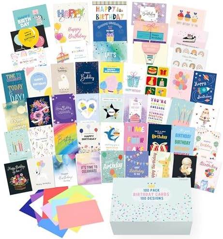 Amazon.com : feela Birthday Cards Bulk, 80 Pack 40 Designs Happy ...