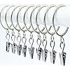 Amazon.com: Curtain Clips with Rings 3 inch Interior Diameter,Easy to ...