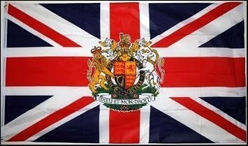 Union Jack And Royal Crest - 5ft x 3ft FLAG BANNER DECORATION WITH FREE ...