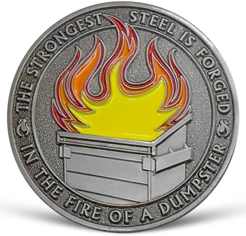 Amazon.com: Original Dumpster Fire Challenge Coin - Strong Steel Mini ...