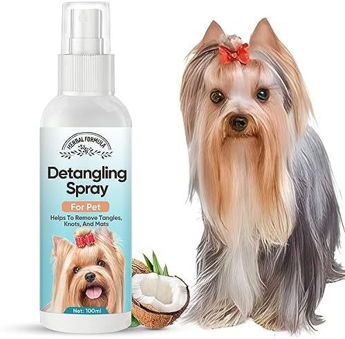 Dog Detangler Spray Dematting, Hair Detangler Spray for Dogs - Leave-in ...
