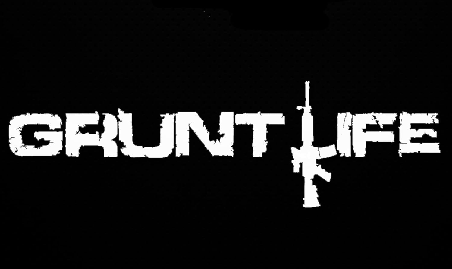 Grunt Life Decal Vinyl Sticker|Cars Trucks Vans Walls Laptop| White |7. ...