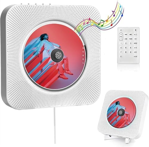 CD Player portable cd player - with Bluetooth Wall Mountable Built-in HiFi Speakers, Home Audio ...