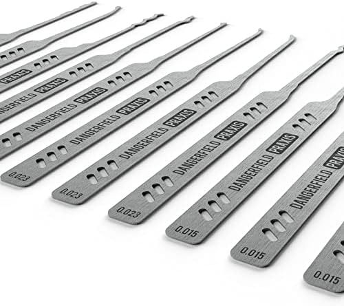 Dangerfield Brushed Aluminium Repinnable Practice Lock + Pins and Tweezers - Essential Training ...