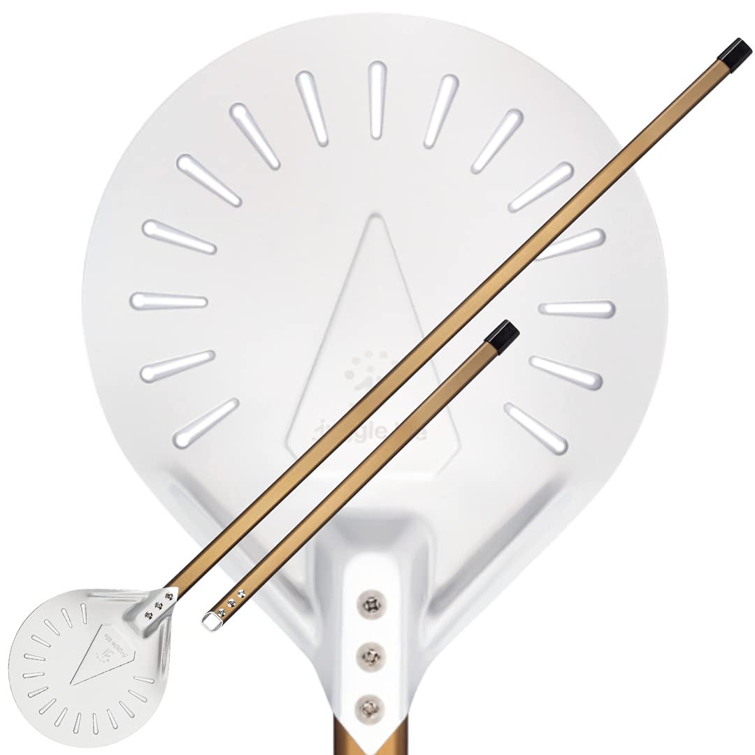 Pizza Turning Peel 9 Round Aluminum Metal Pizza Spinner W | Desertcart ...