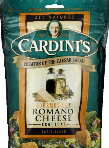 Amazon.com : Cardini Croutons Romano Cheese Gourmet Cut 5.0 OZ (Pack of ...