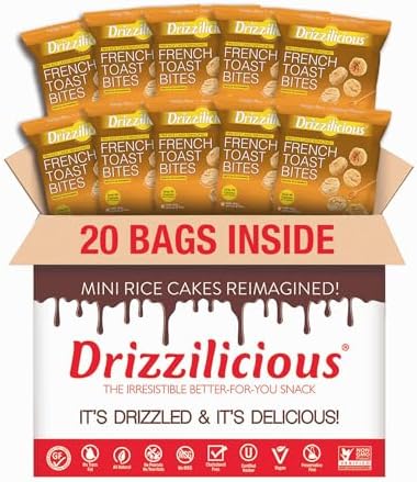 Amazon.com: Drizzilicious Mini Rice Cakes French Toast - Rice Crisps ...