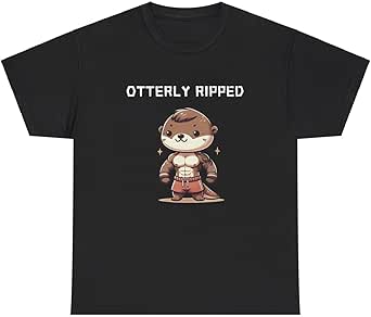 Otterly Ripped Otter Muscles Gym T Shirt Funny Bodybuilding Pump Cover ...