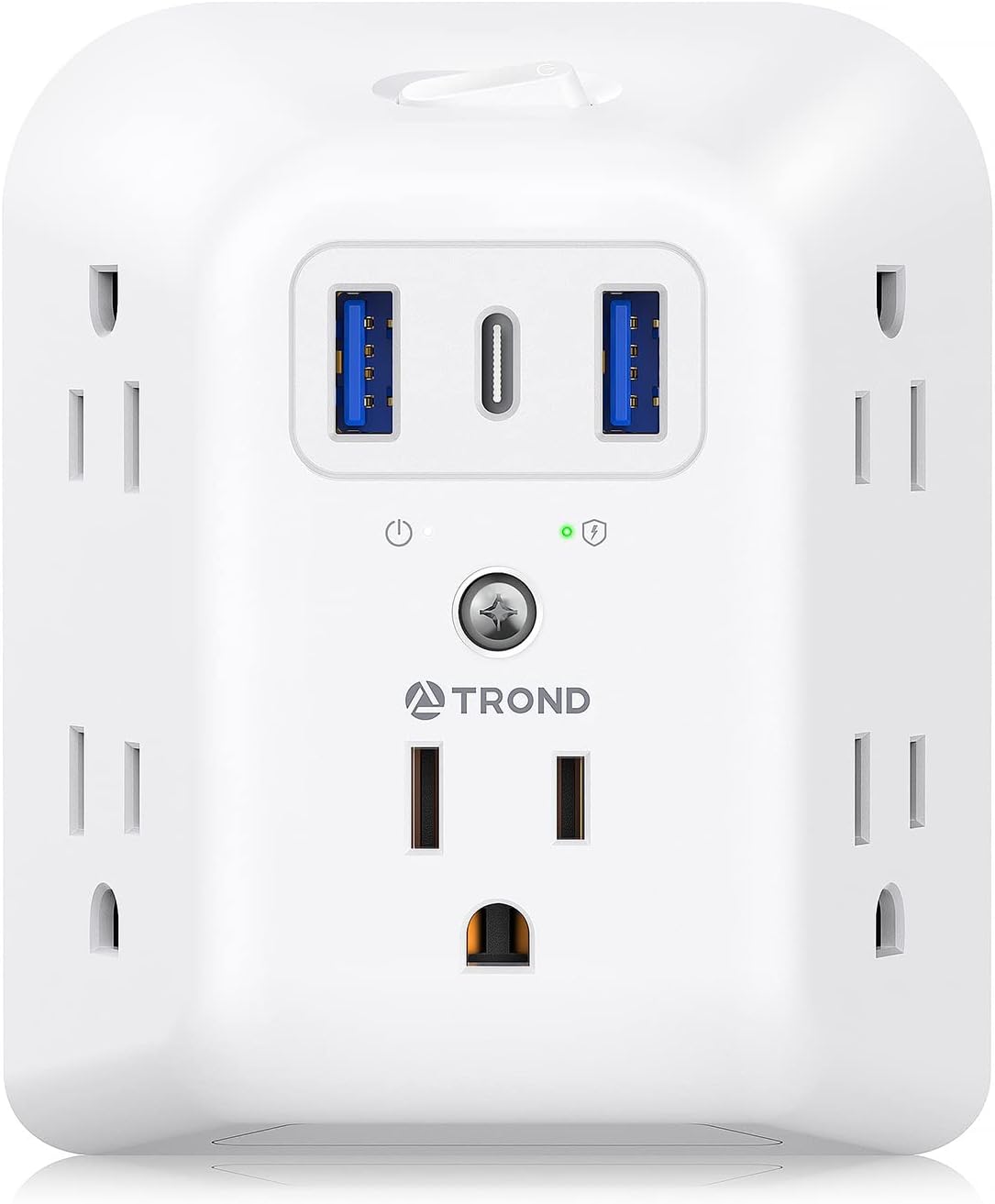 Amazon.com: TROND Surge Protector Outlet Extender - 5 Outlet Splitter ...