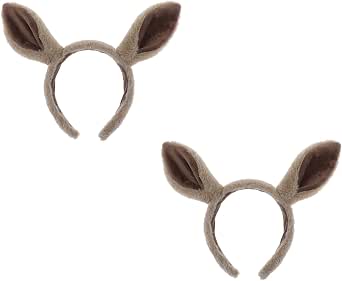 Amazon.com: 2 Pack Cute Plush Horse Ears Headband Animal Hairbands ...