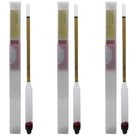 3 Pcs Hydrometer Alcohol,0-200 Alcohol Level Meter,l Digital Accurate ...