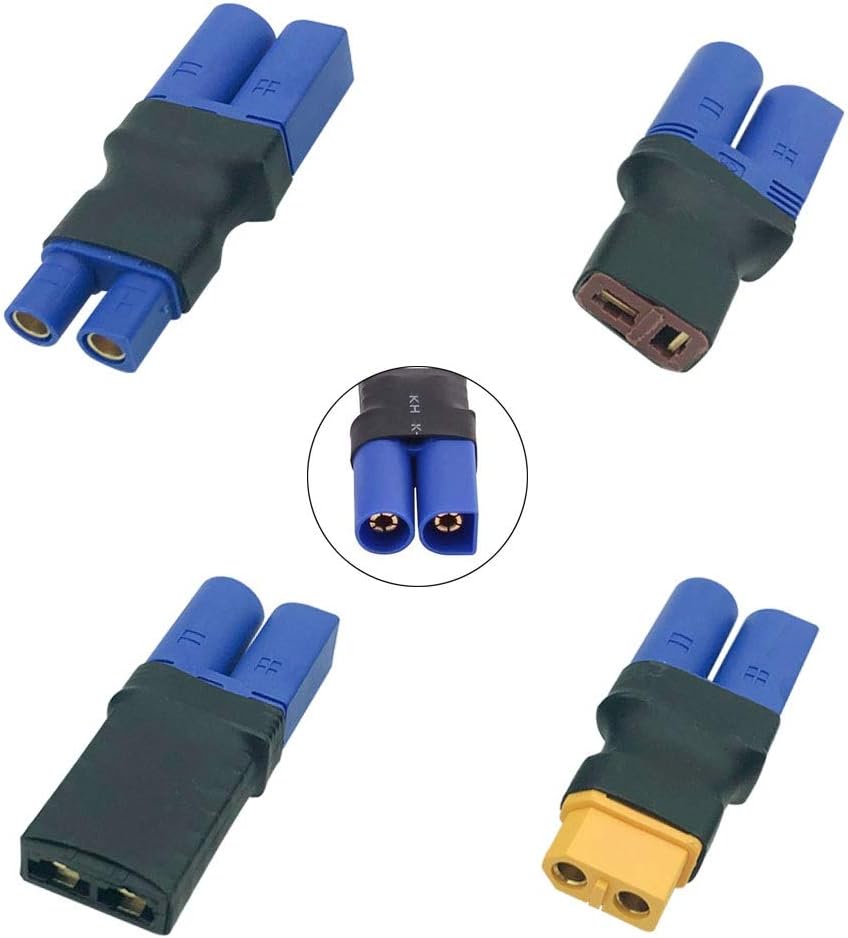 Amazon.com: HobbyPark XT60 Connector Plugs to EC3 Adapter RC Lipo ...