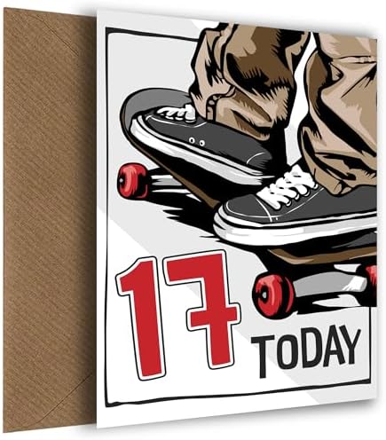 17th Birthday Card for Boys - Black & Gold Glitter Balloons - Happy ...