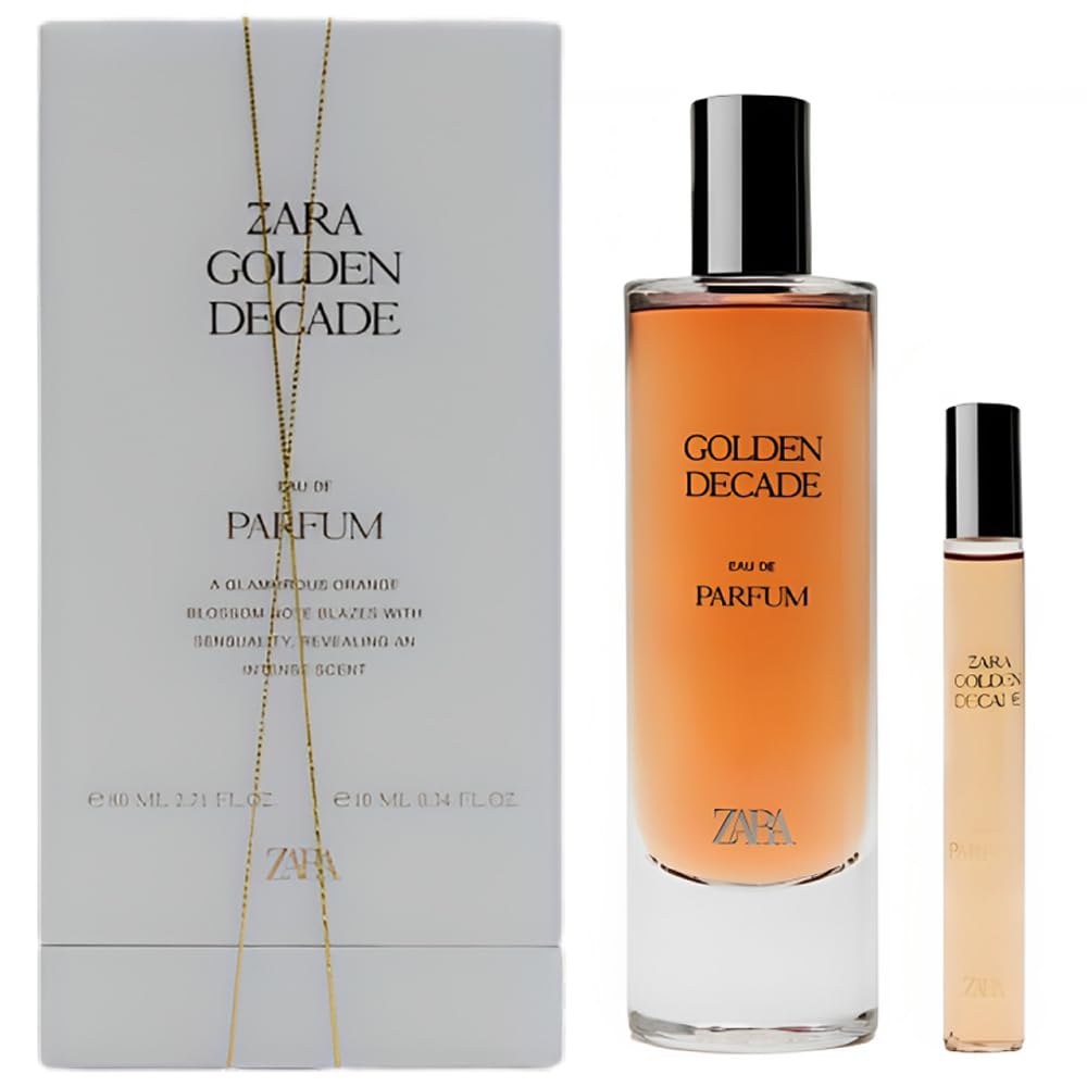 Amazon.com : Zara Golden Decade Set 80ML (2.7 FL. OZ) + 10ML (0.34 FL ...