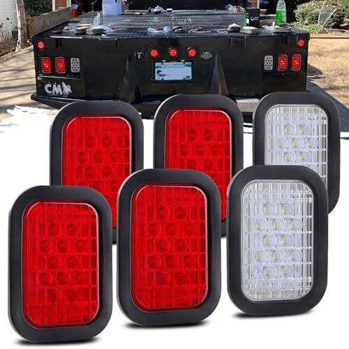 Amazon.com: MCRESOAR 6Pcs 3"x 5" Rectangle Led Lights 12 LED Stop/Turn ...