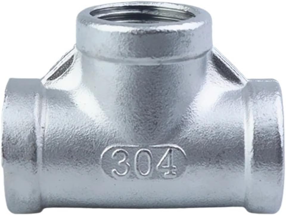 Amazon.com: SS304 Stainless Steel Female Threaded 3 Way Tee T Pipe ...