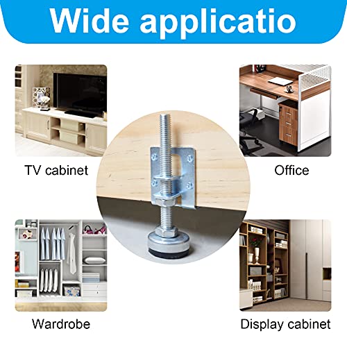 Snapklik.com : 4 Pack Heavy Duty Leveling Feet, Furniture Levelers Leg ...