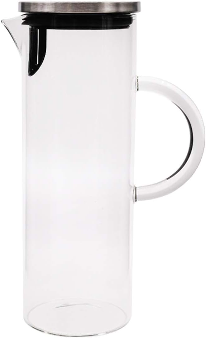 Iced Tea Pitchers Borosilicate Glass Pitcher with Stainless Steel ...