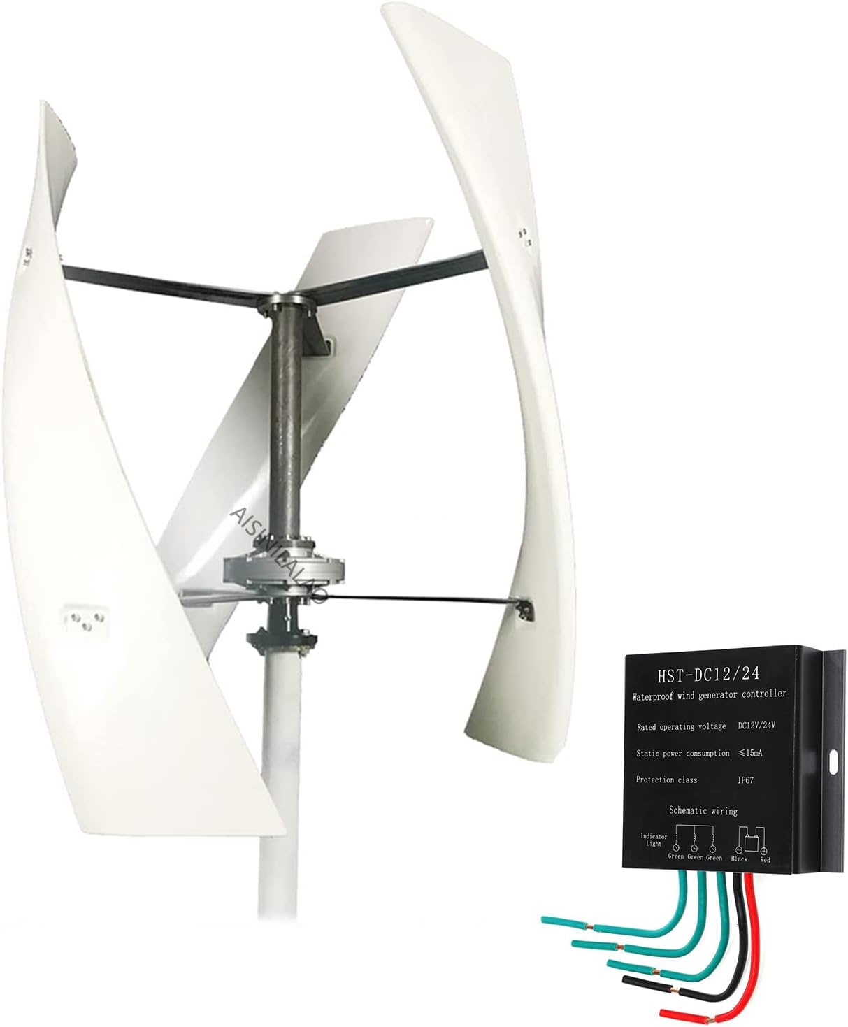 9000W Geluidsarme Verticale Windturbine, 3 Fase AC 12V 24V 48V 220V ...