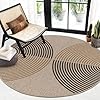 Amazon.com: Lahome Modern Rainbow Round Rug, 6ft Easy Jute Circle Patio ...