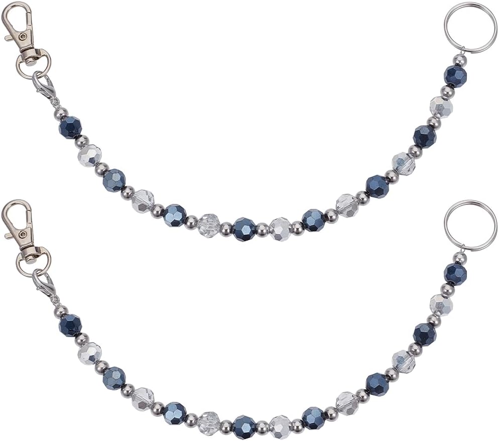 Amazon.com: SUNNYCLUE 1 Box 2pcs Beaded Key Keeper Keychain Hand Strap ...