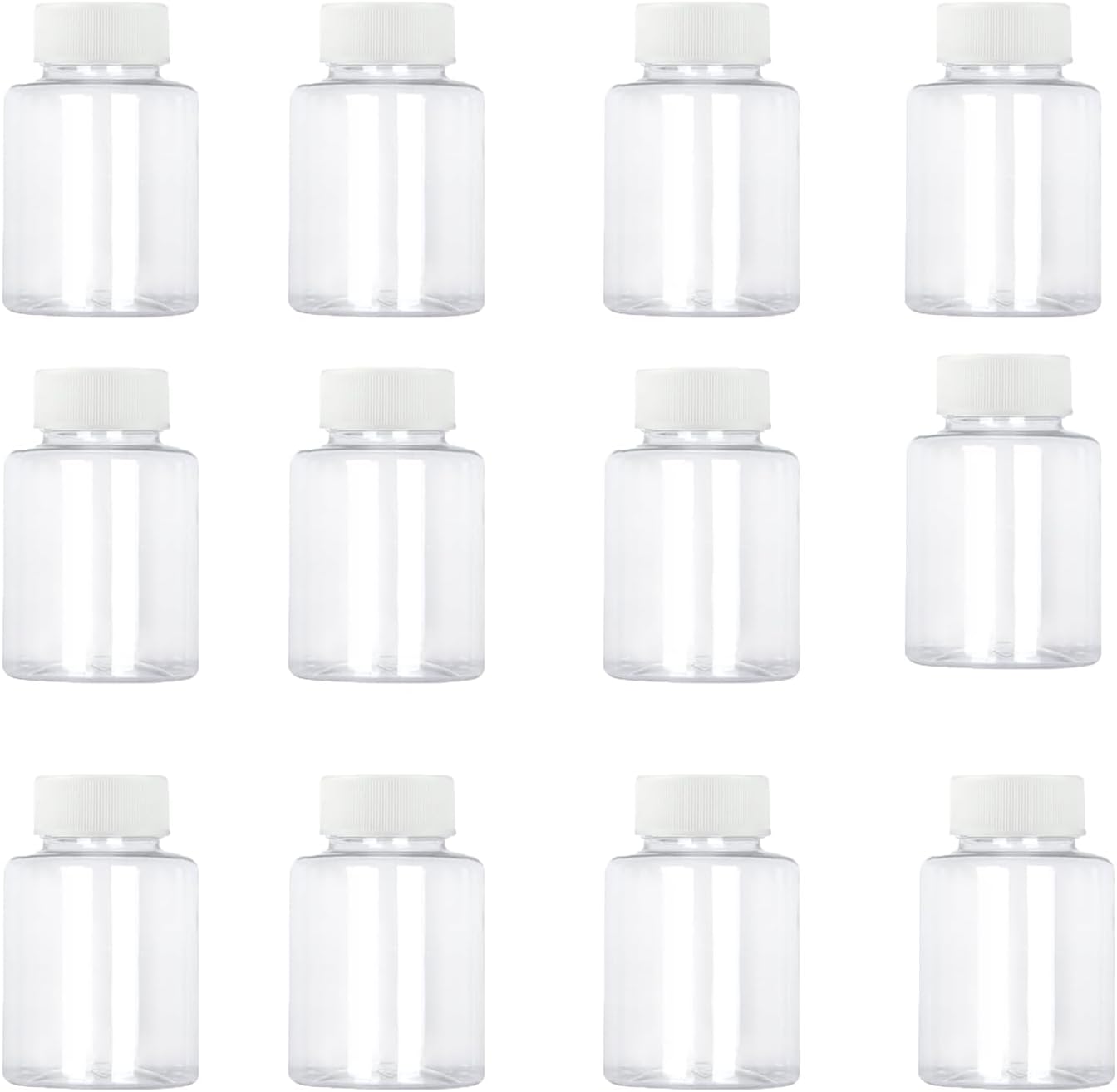 ReaJoys Plastic Juice Bottles with Lids 100ml, 12 Pcs Empty Juice ...