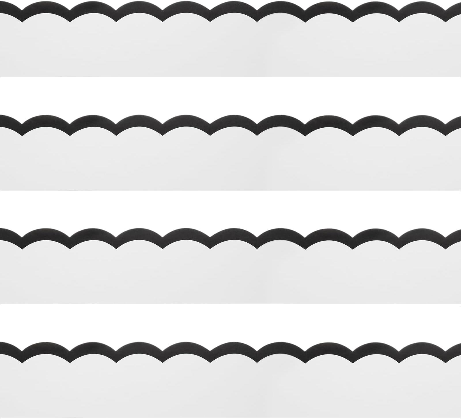 Amazon.com: 72 Feet Classroom Bulletin Board Borders Black and White ...